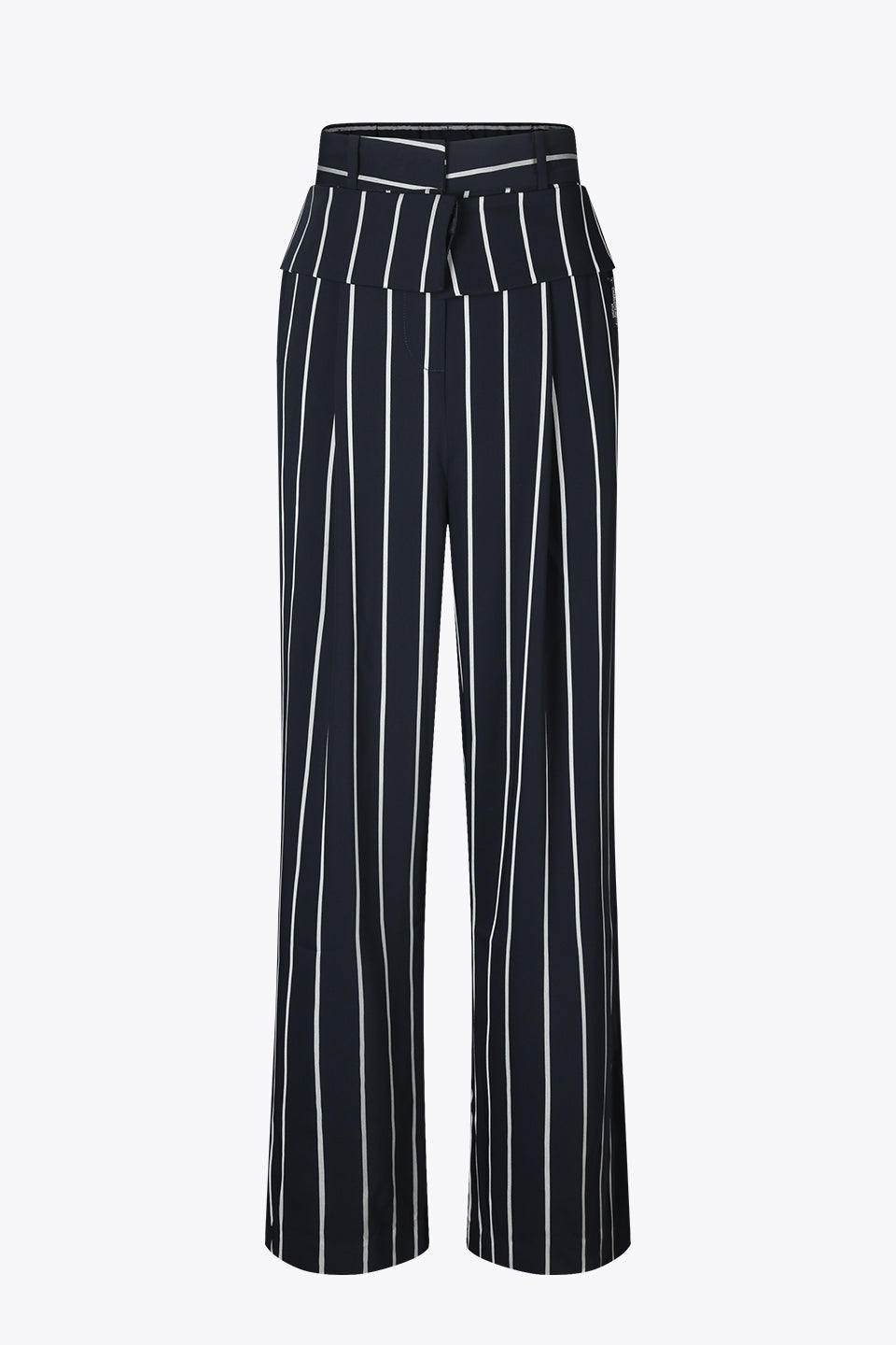 Elastic Wide-Leg Layers Trousers (Stripe) – Charlotte Ng Studio