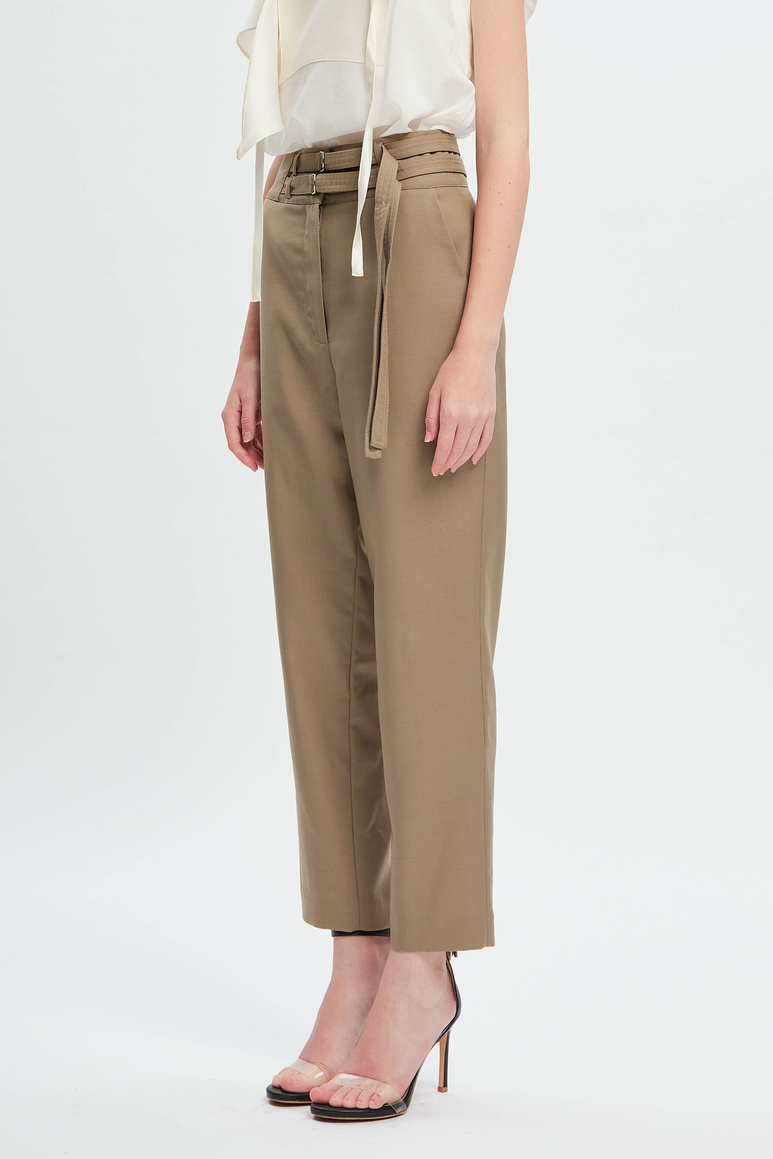 Feminine Double Belted Pants – Charlotte Ng Studio